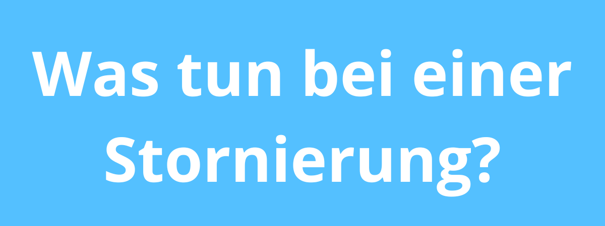 Stornierung einer Reise - Schulreisen